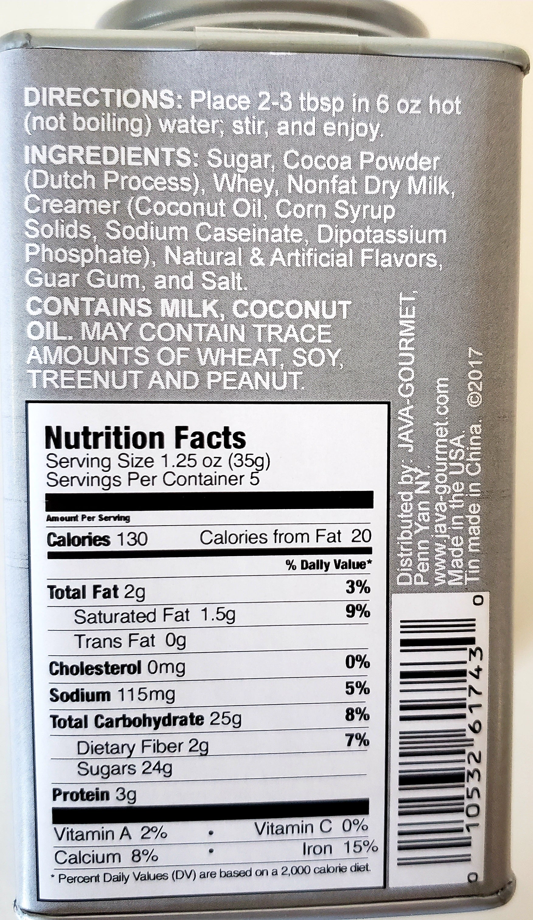 Keuka Lake Dark Chocolate Cocoa | JAVA-GOURMET